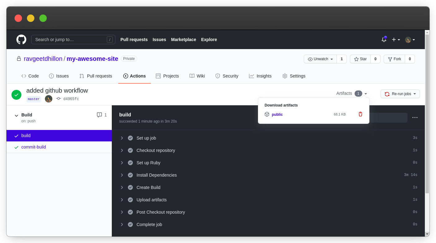 Deploy a Website on Netlify using Github Actions